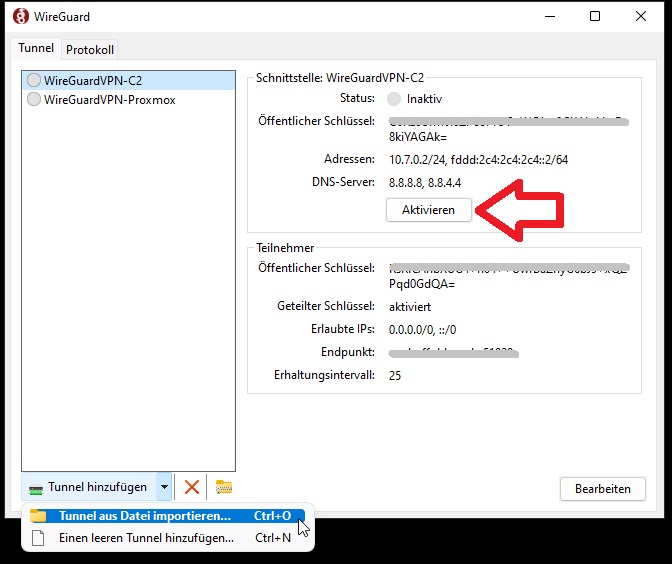 WireGuard Windows-Client: Tutorial für den Verbindungsaufbau