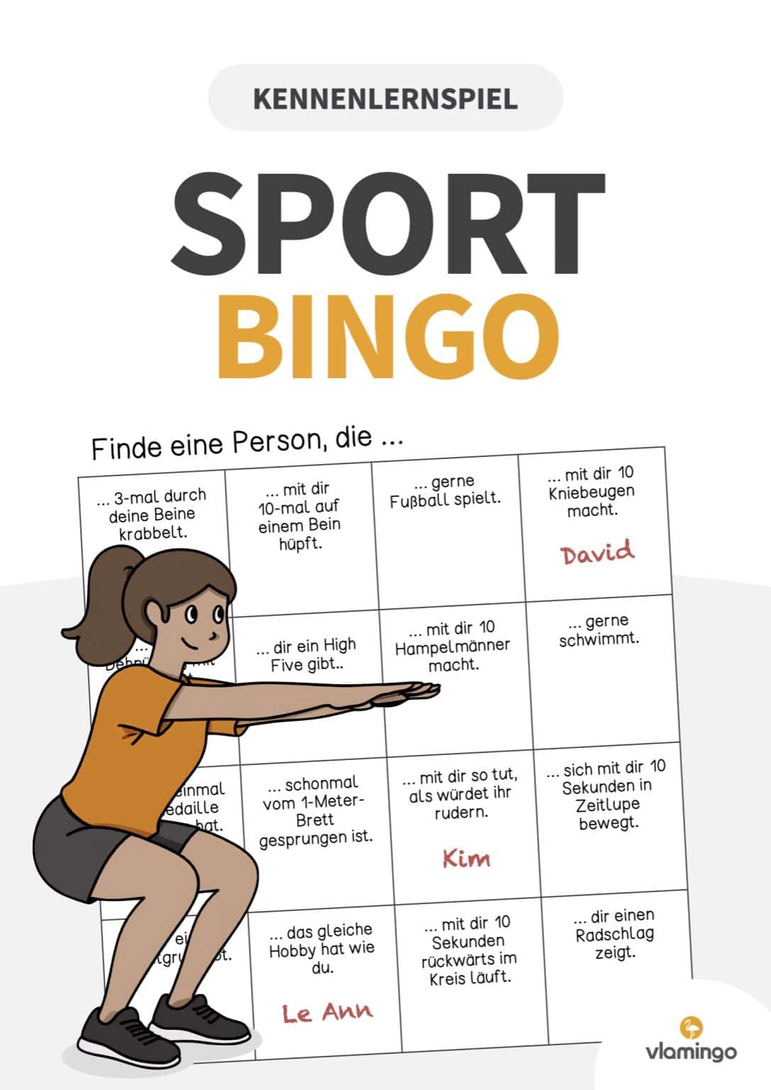 Sport-Bingo (Kennenlernspiel für den Sportunterricht)