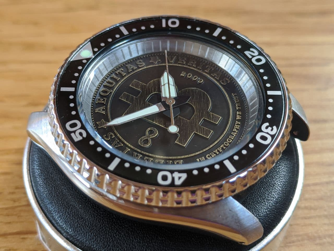 Bitcoin Watch | DateJust Watch with Bitcoin Dial Stainless Steel Gold Plate