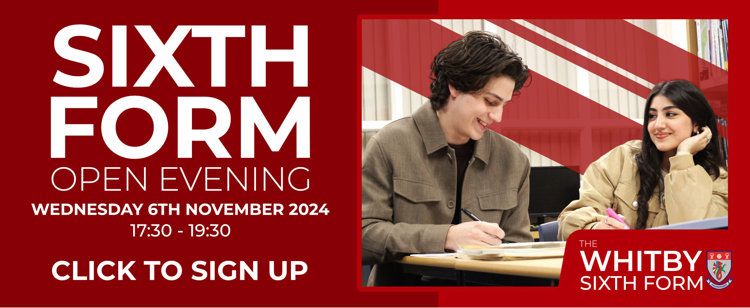 Sixth Form Open Evening BANNER - The Whitby High School