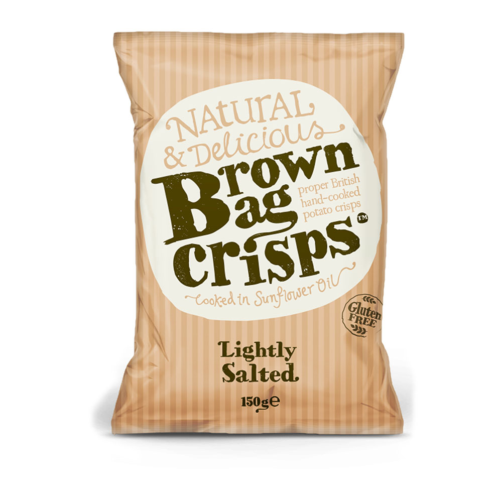 Brown Bag Crisps – Lightly Salted – 150g (BBC002) | Whole Range