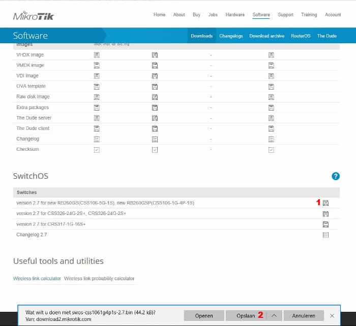 Mikrotik SwitchOS upgrade - Wirelessinfo.be