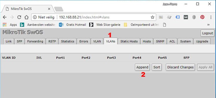 Port based vlan configuratie op de Mikrotik swos nader bekeken