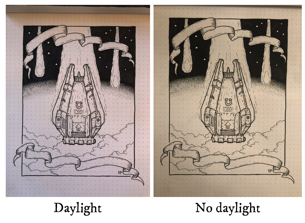 Tutorial - how to clean up an ink drawing in Photoshop - Paths Peculiar
