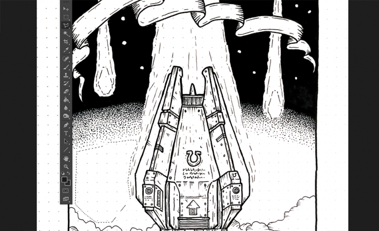 Tutorial - how to clean up an ink drawing in Photoshop - Paths Peculiar