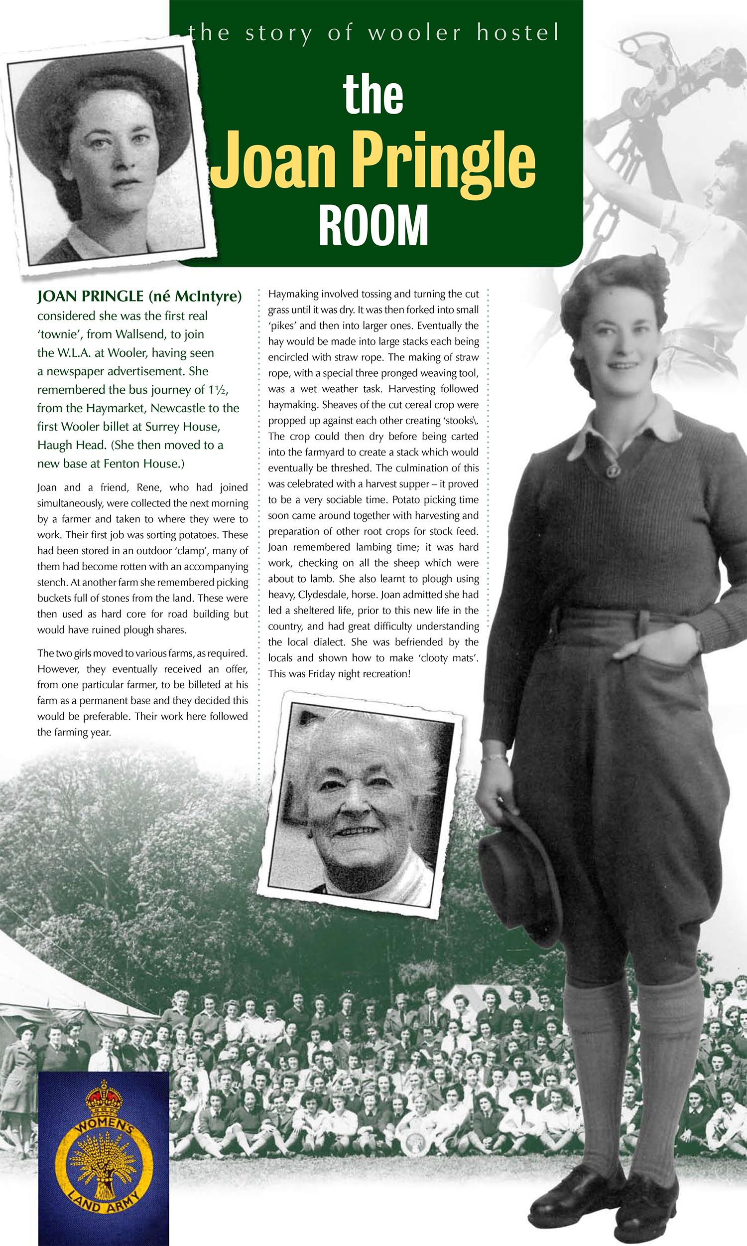 Wooler Hostel: Joan Pringle - Women's Land Army