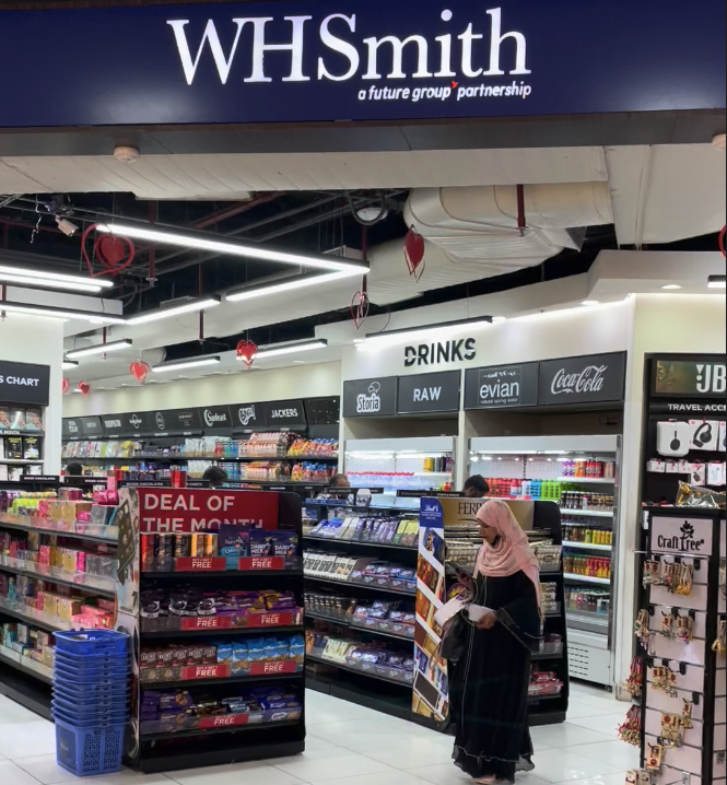 Diverse Selection of Books at WHSmith, Delhi Airport