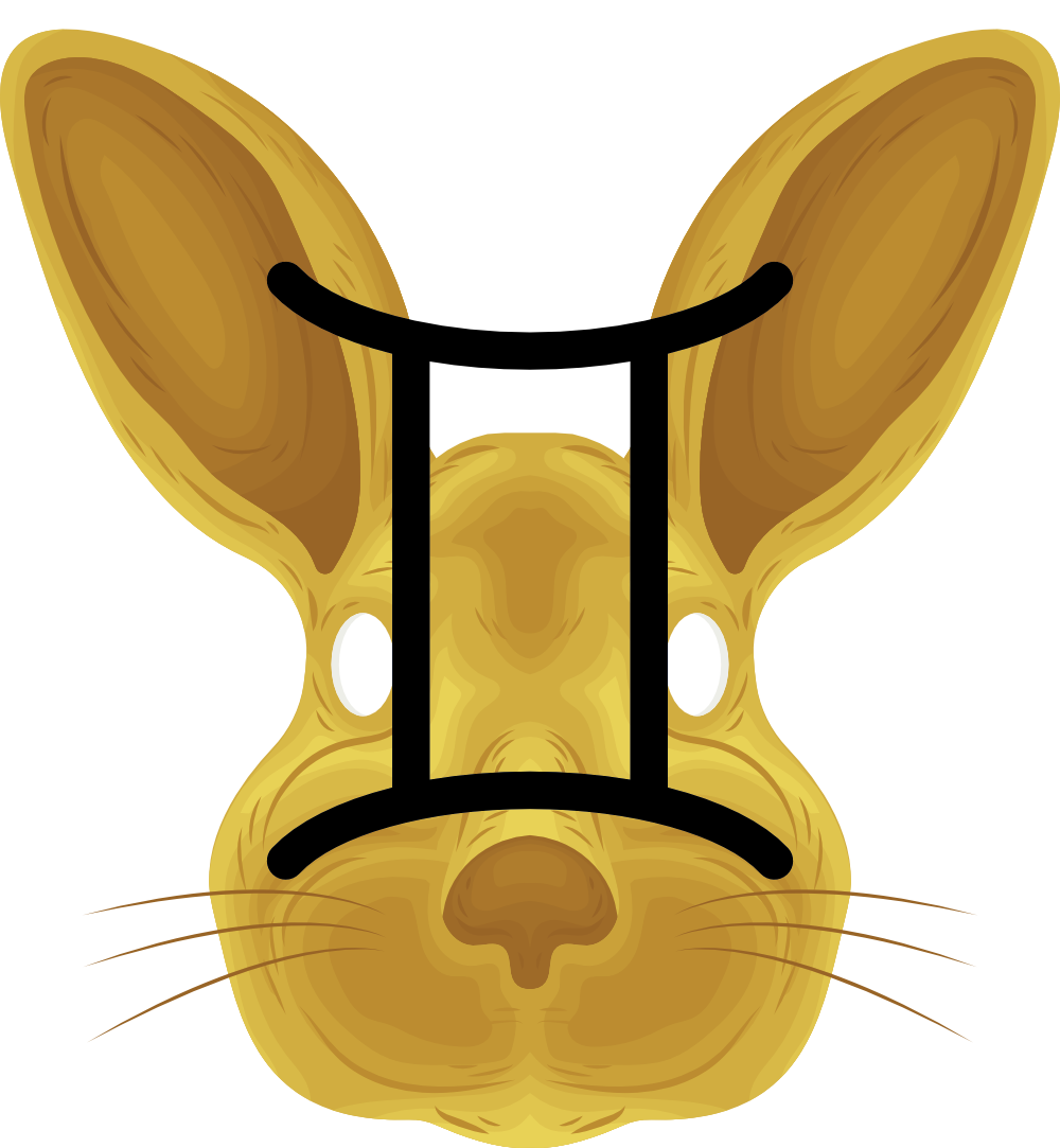 Gemini Rabbit: The Thoughtful Communicator - Zodiac Fusion