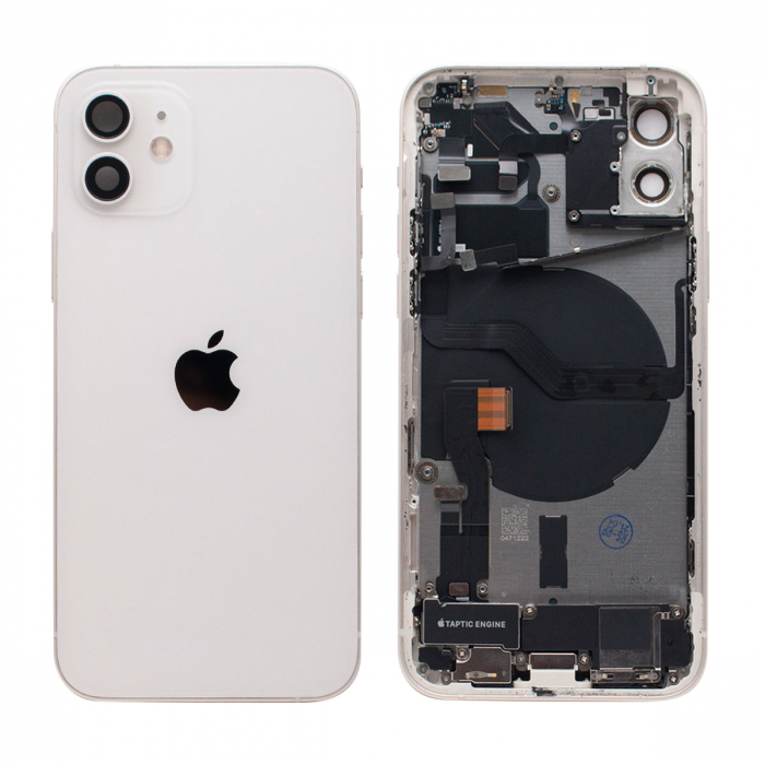 iPhone 12 Housing with Small Parts Original Pulled White - Zoom Mobiles AB