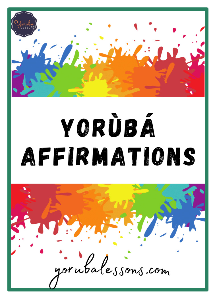 Yoruba Affirmation Flashcards – Colorful Language & Self-Awareness ...